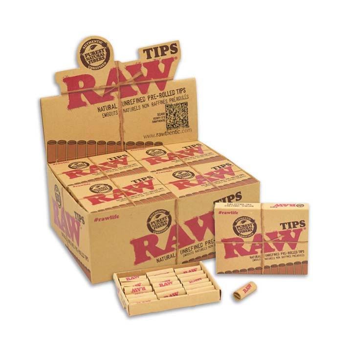 RAW Tips Pre-Rolled 21/pack 20/box – Fortune Supply
